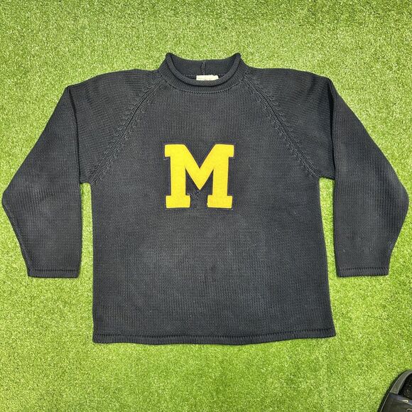 J. Crew Factory | Sweaters | Vintage 8s J Crew Michigan Wolverines ...
